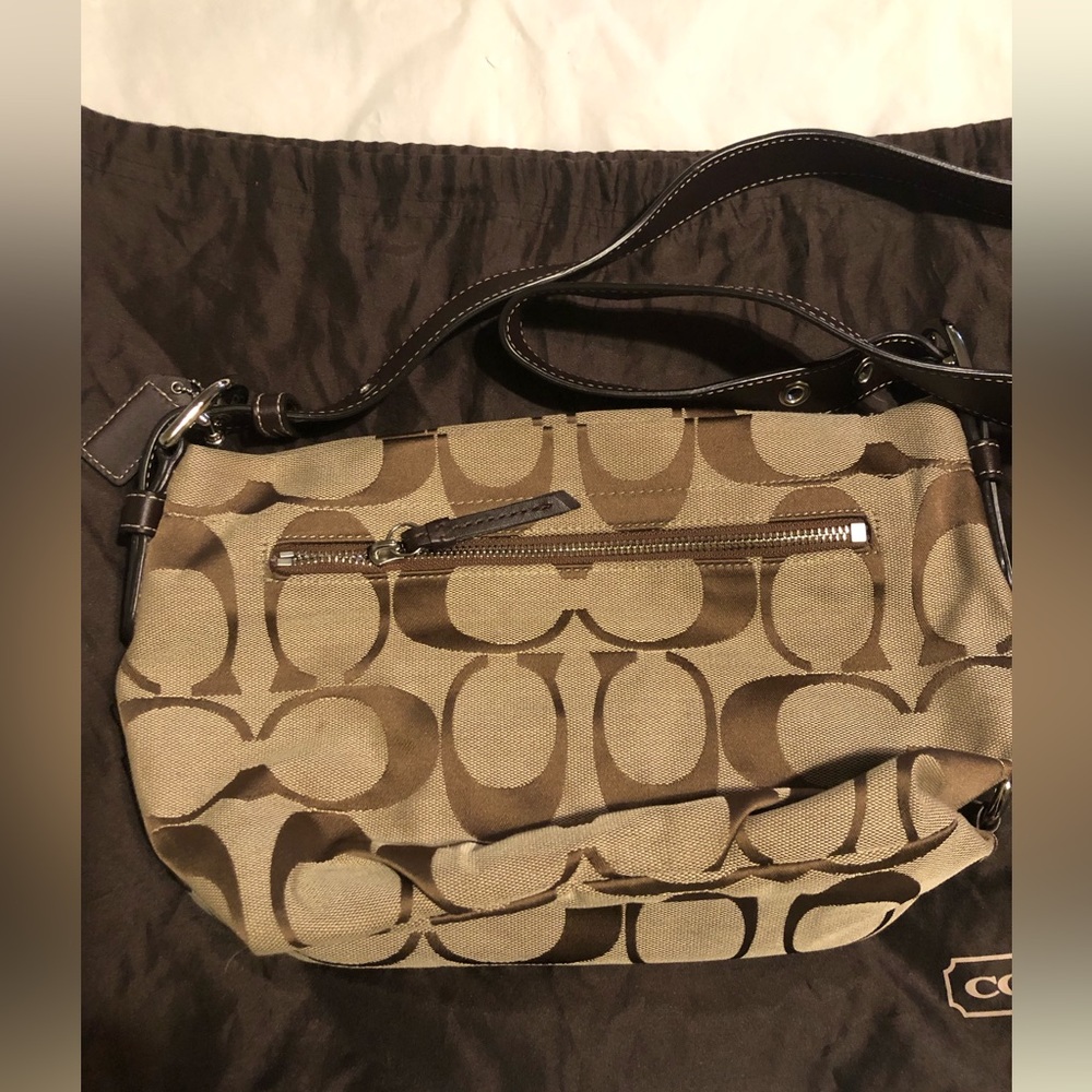 Coach Signature C Logo Shoulder/Crossbody Purse - Gem